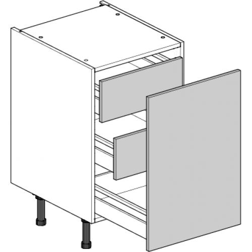 Handleless Matt Indigo Blue 500 Highline Base Unit with 3x Inner ...