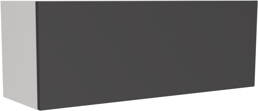 1000mm Plain Slab Matt Graphite Kitchen Bridging Unit (360mm High) from ...