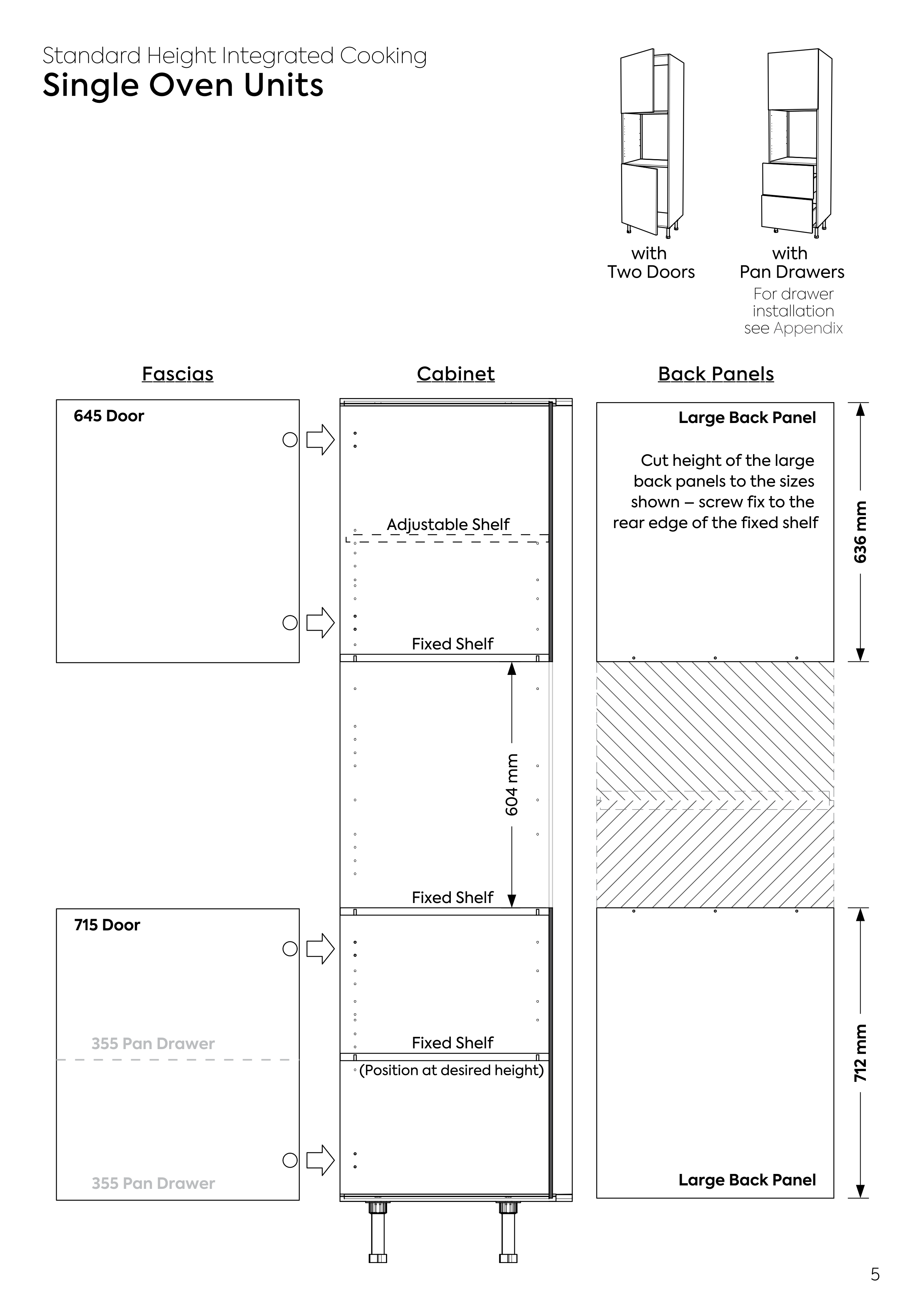 600mm Shaker Matt Dove Grey Kitchen Oven Unit from Flat-Pack Kitchens