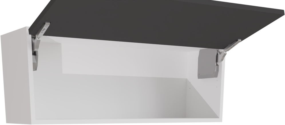 1000mm Plain Slab Matt Graphite Kitchen Bridging Unit (360mm High) from ...