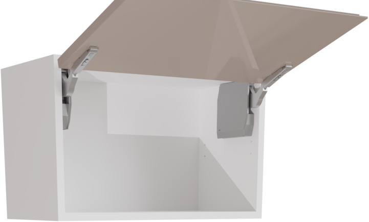 600mm Handleless Gloss Cashmere Kitchen Bridging Unit (360mm High) from ...