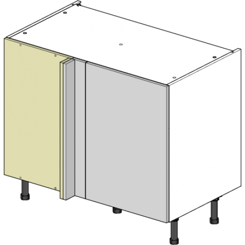 1000mm Ora matt Blue Blind Corner Unit with 500mm Door and Left Blank ...